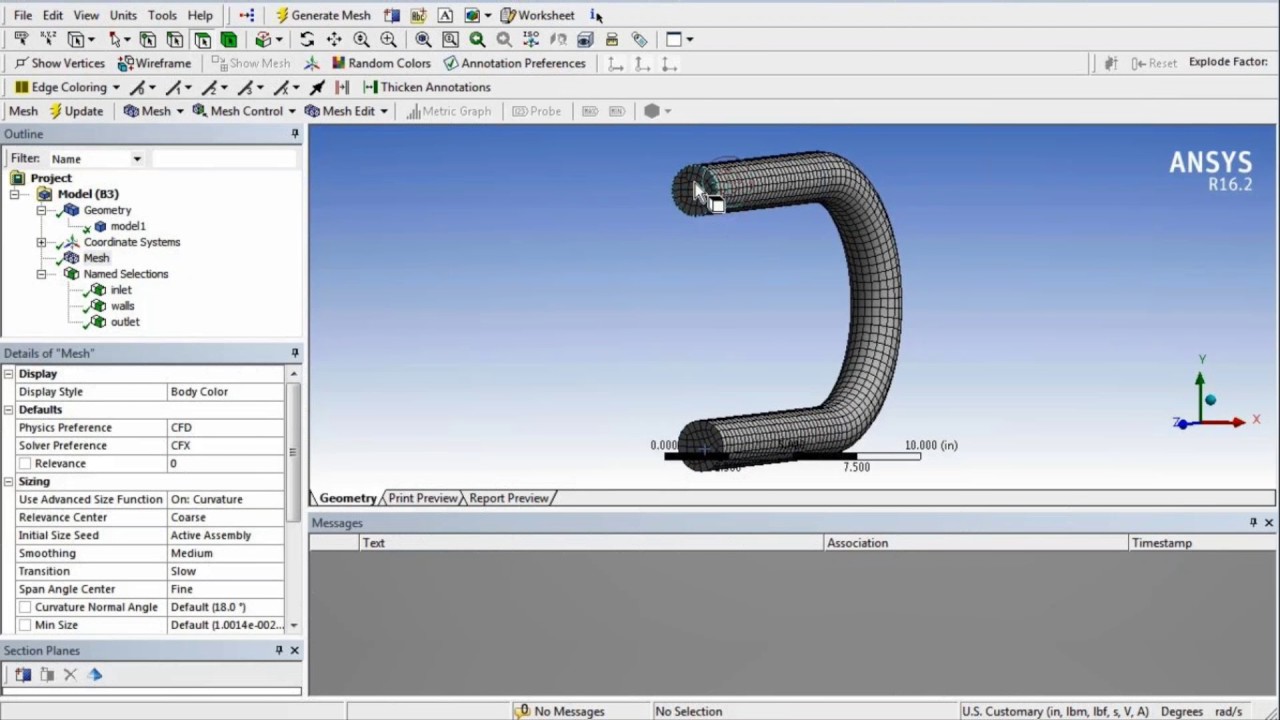 Mesh Generation and Assigning Boundary Conditions in Ansys CFX - YouTube