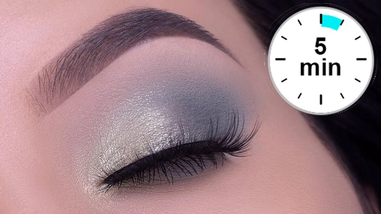 5 MINUTE Soft Pastel Mint Eye Makeup Tutorial - YouTube