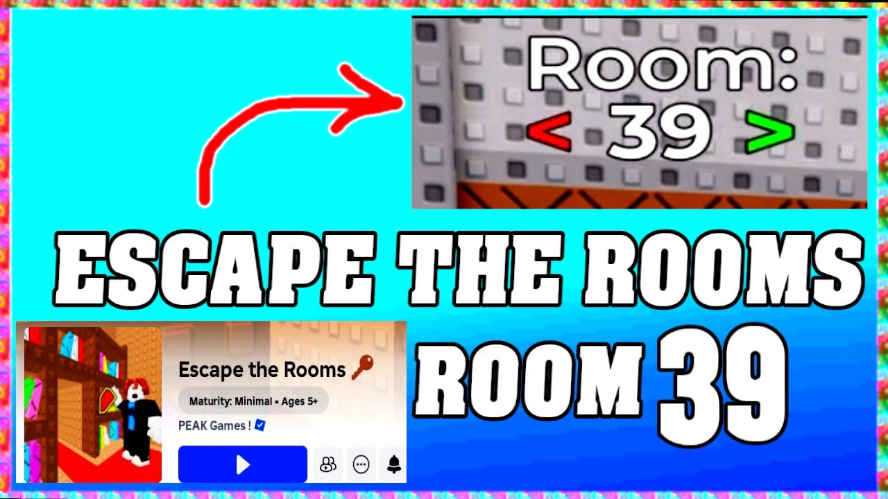 ROOM 39 ESCAPE THE ROOMS Roblox Walkthrough [Full Guide English] - YouTube