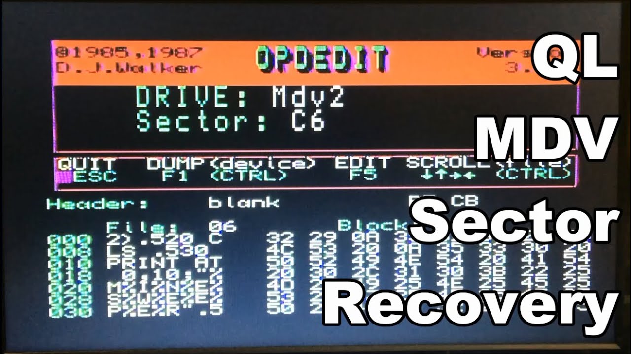 Sector Recovery: Sinclair QL Microdrives vs IBM Floppy - YouTube