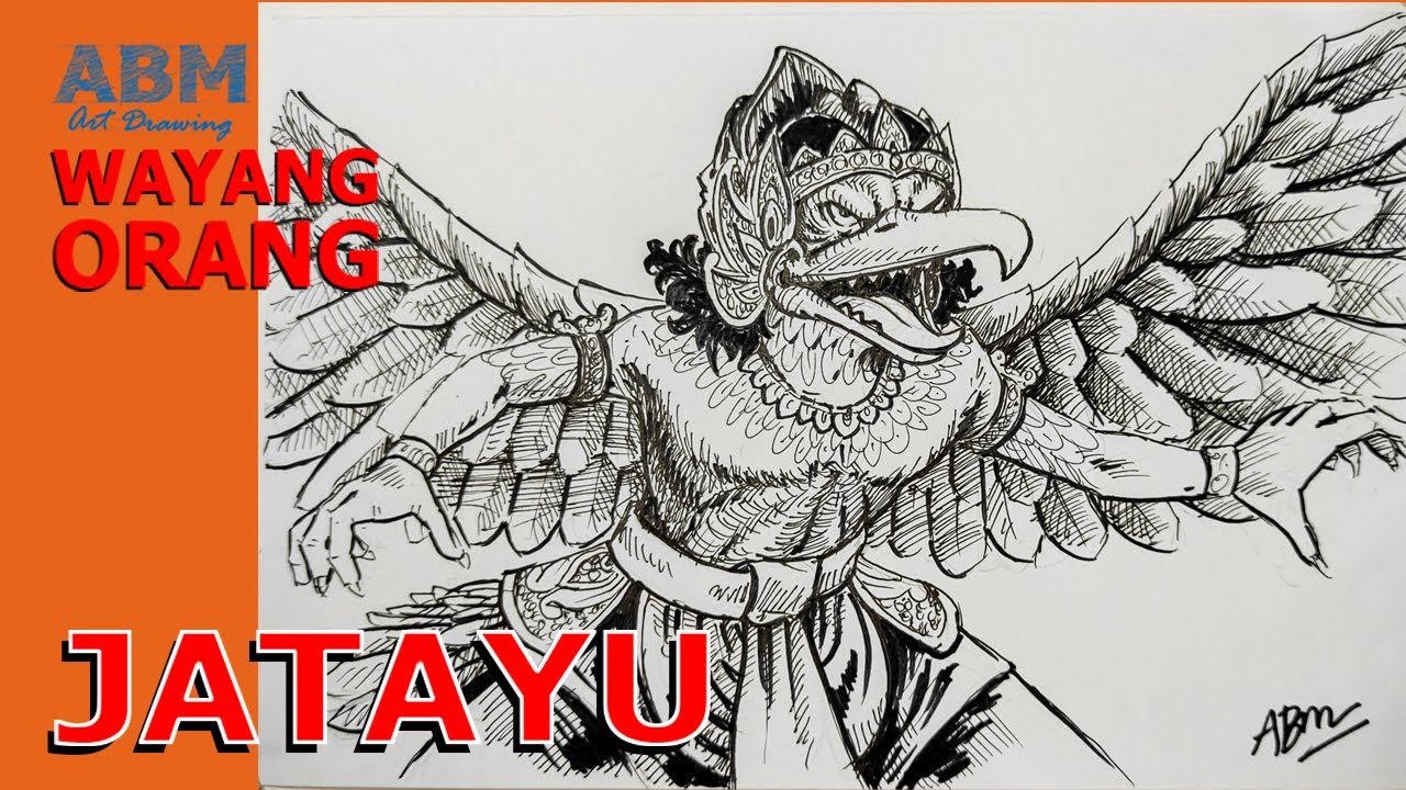 HOW TO DRAW WAYANG JATAYU || Menggambar wayang Jatayu - YouTube