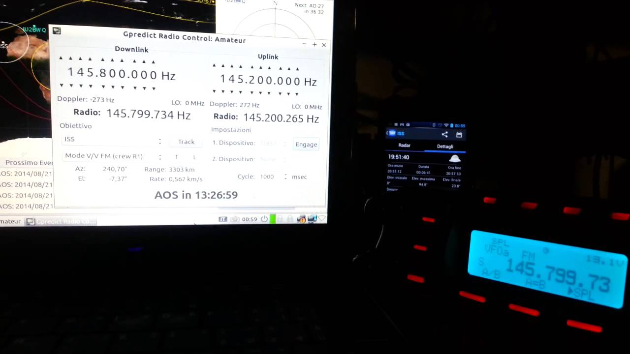 Gpredict & Ft-857 Cat control for ISS contacts - YouTube