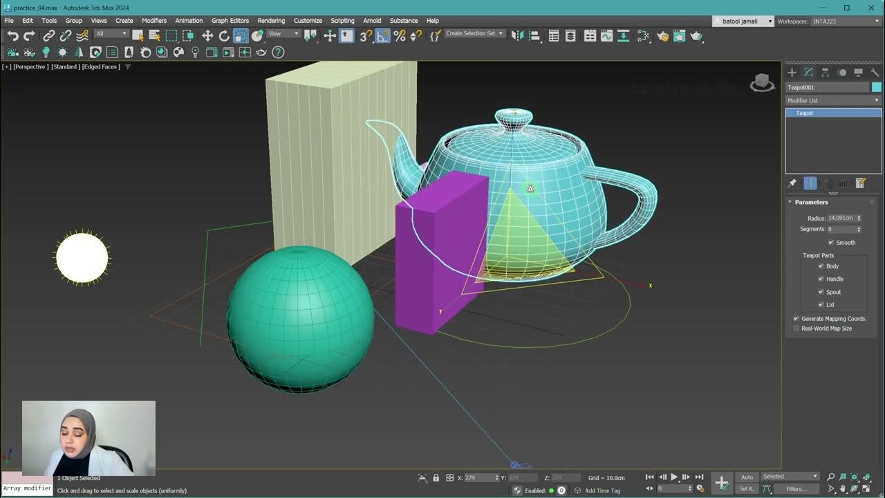 3Ds max main toolbar and controlling objects - YouTube
