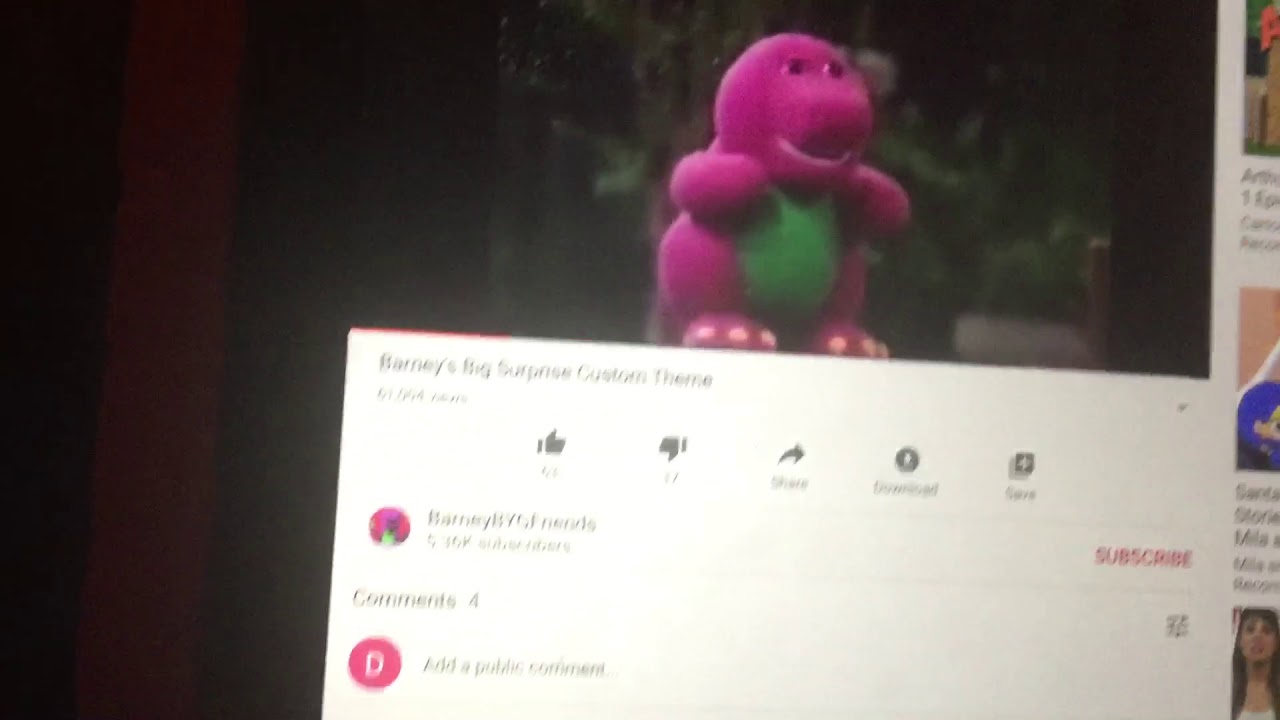 Barney big surprise byg theme - YouTube