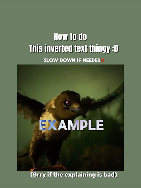HOW TO DO INVERTED TEXT //requested by @frappxddc - YouTube