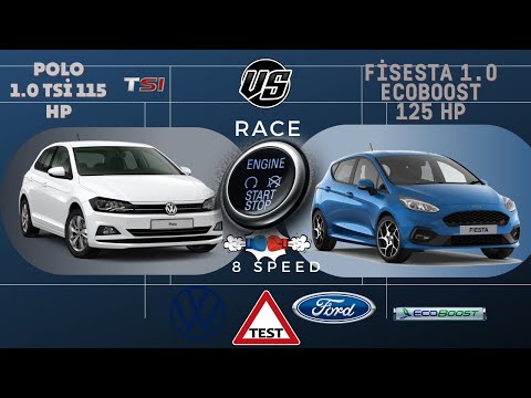 ford fiesta VS Vw Polo Race Acceleration battle