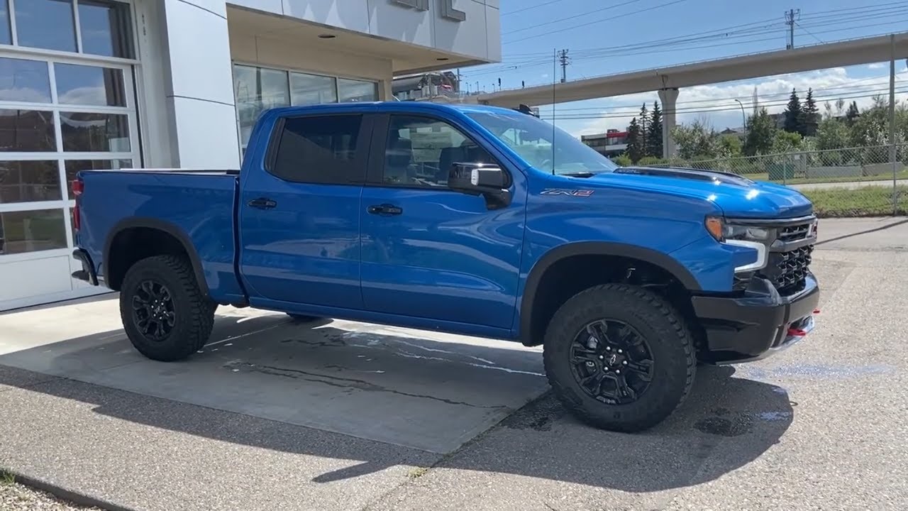 Blue 2023 Chevrolet Silverado 1500 ZR2 Review Calgary Alberta - Wolfe ...