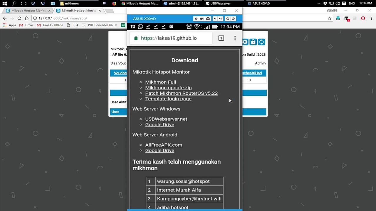 Mikhmon Mikrotik Hotspot Monitor Android Youtube