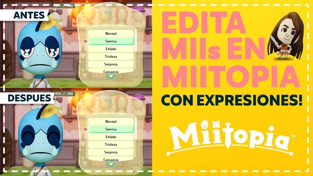 COMO EDITAR MIIS EN MIITOPIA con expresiones! - guía tutorial Nintendo ...