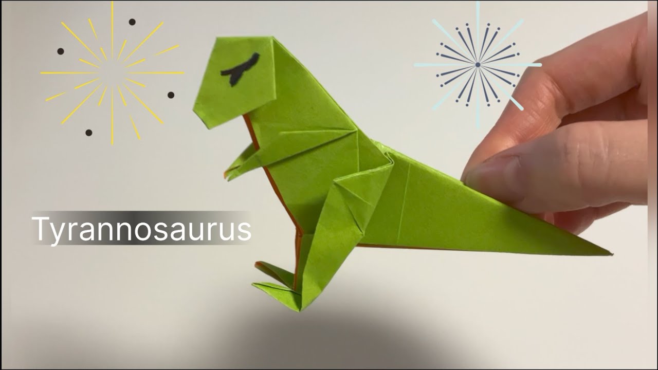 How to make T-Rex | Easy origami - YouTube