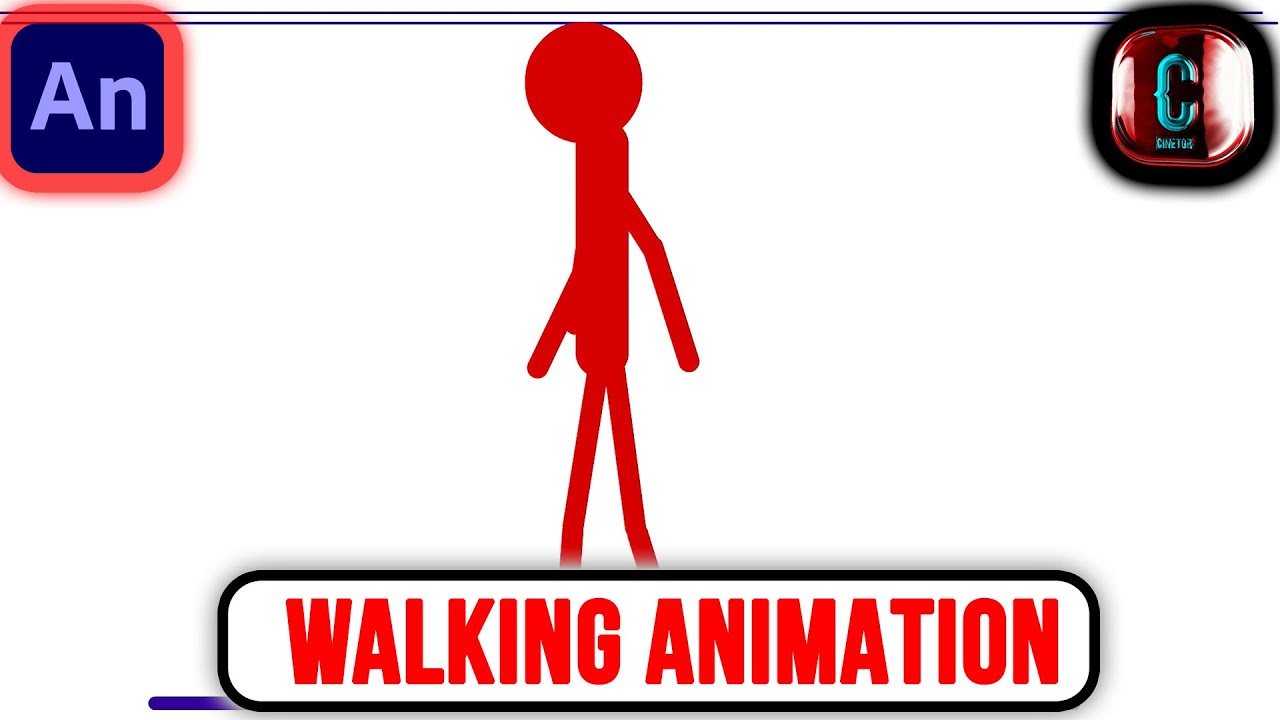 How to make a Walking Stick Figure Animation in Adobe animate - YouTube