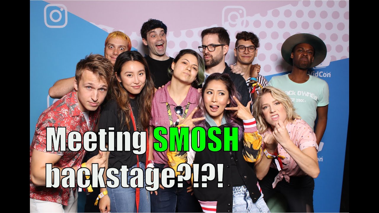 Hanging out with SMOSH backstage! (Vidcon part 2) - YouTube