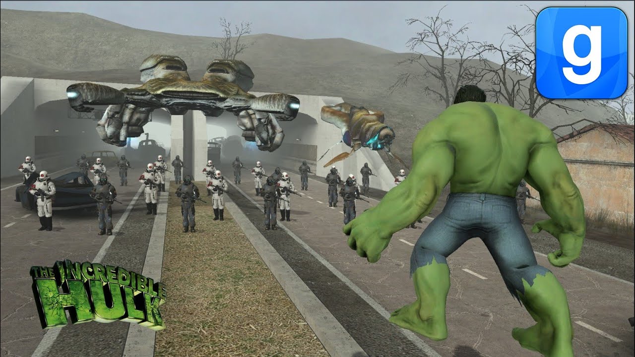 City Defence The Incredible Hulk VS Combine NPC Battle Garry's Mod ...
