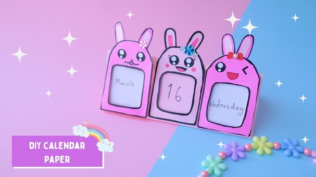 DIY calendar | Origami Paper Calendar | How to make a 2022 desk ...