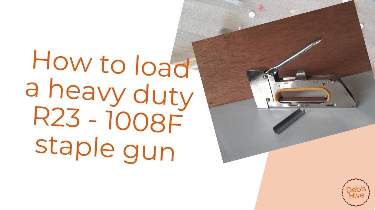 How to load a heavy duty R23 1008F staple gun/tacker/stapler. - YouTube