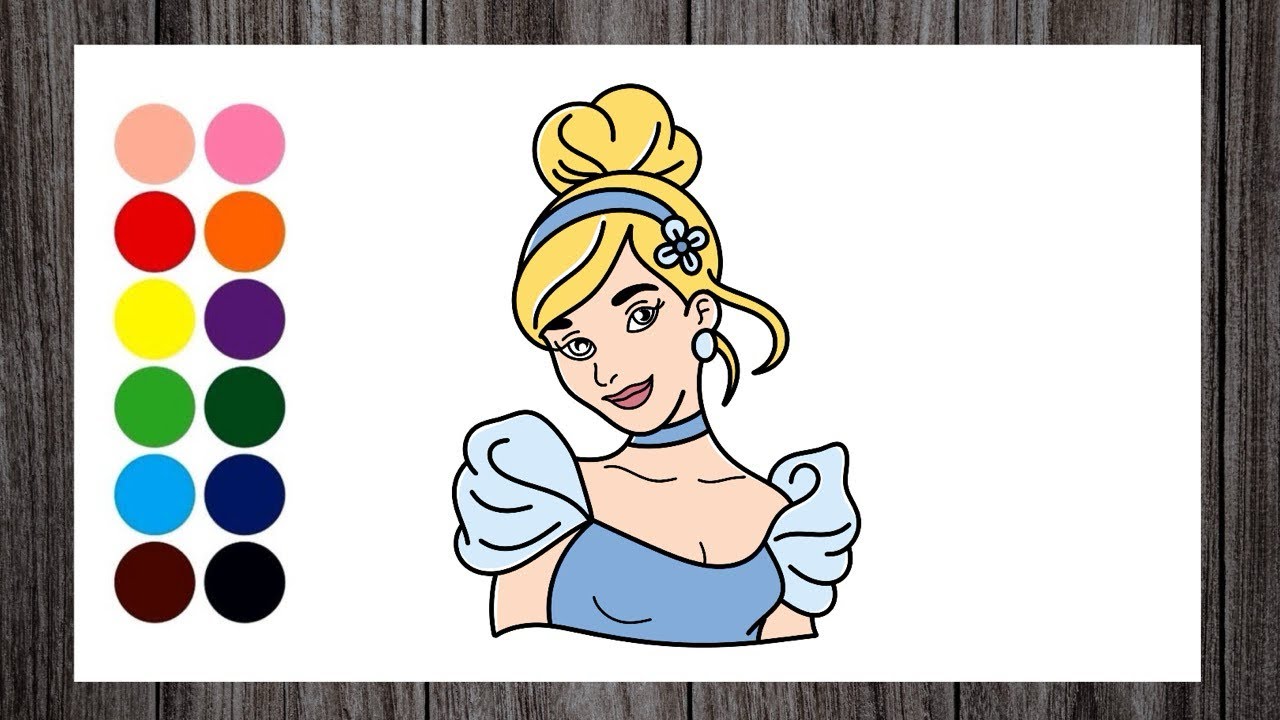 Cinderella Drawing Step by Step Easy | How to Draw Disney Princess ...