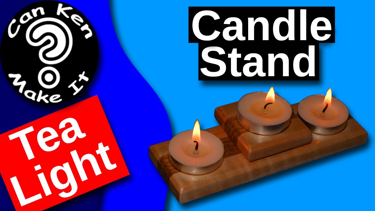 Make a Simple Tea Light Candle Stand - Easy Gift Project - YouTube