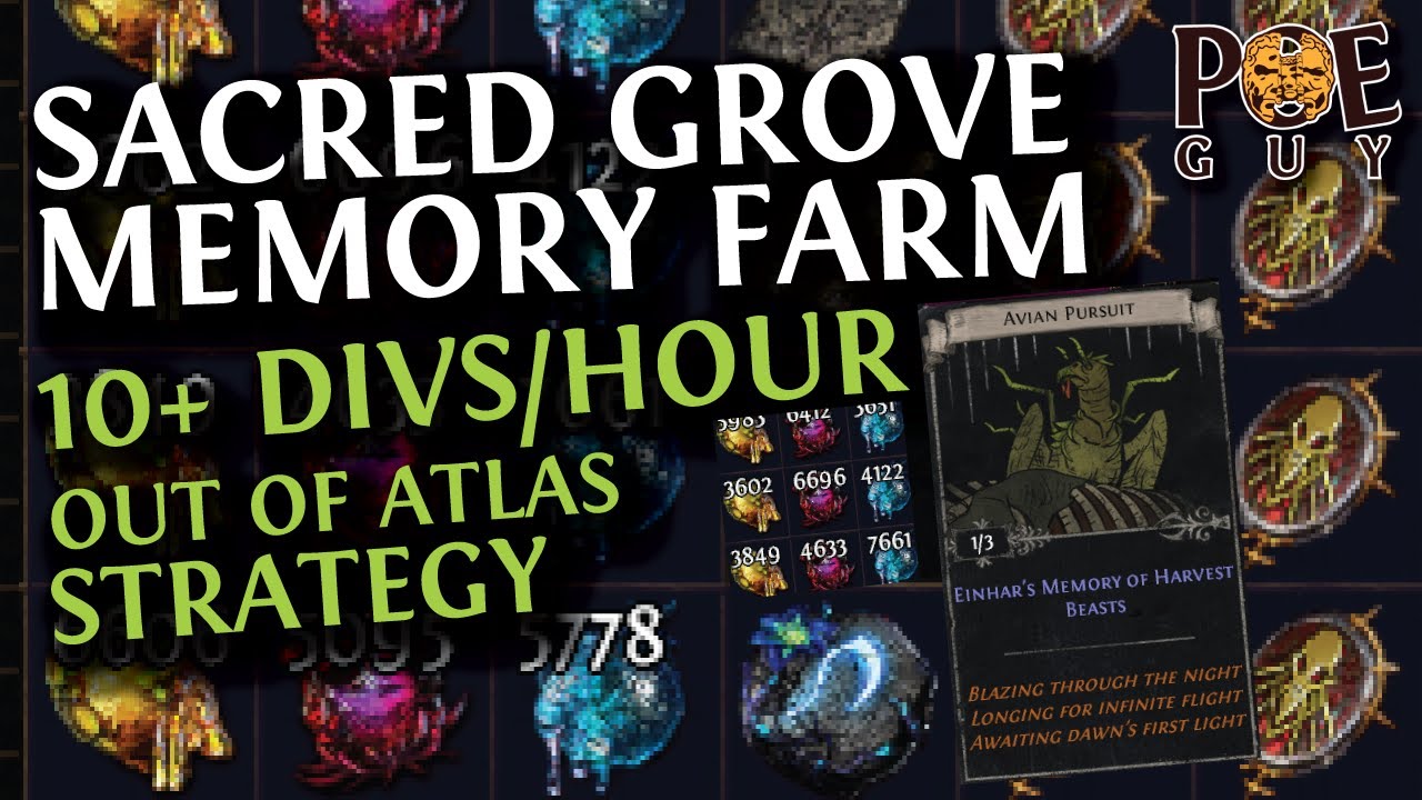 POE 3.25 - SACRED GROVE MEMORY FARM / an OUT OF ATLAS farming strategy with good returns - YouTube