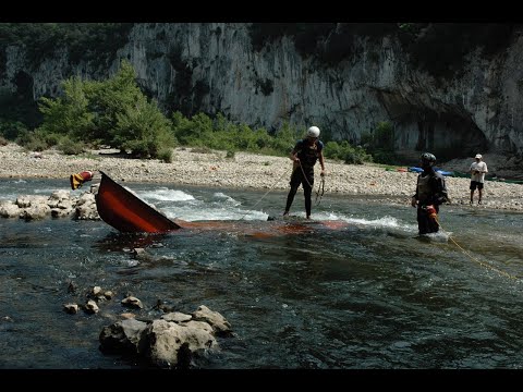 Unpinning a Canoe 1:  using a Z Drag to pull a canoe (or kayak) off a pin in a rescue.