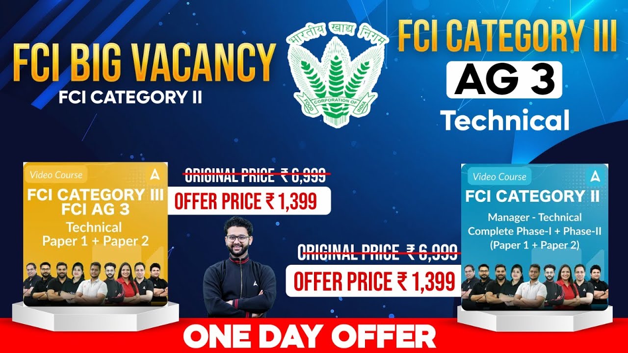 FCI BIG VACANCY | FCI AG 3 TECHNICAL | FCI CATEGORY I FCI RECRUITMENT ...
