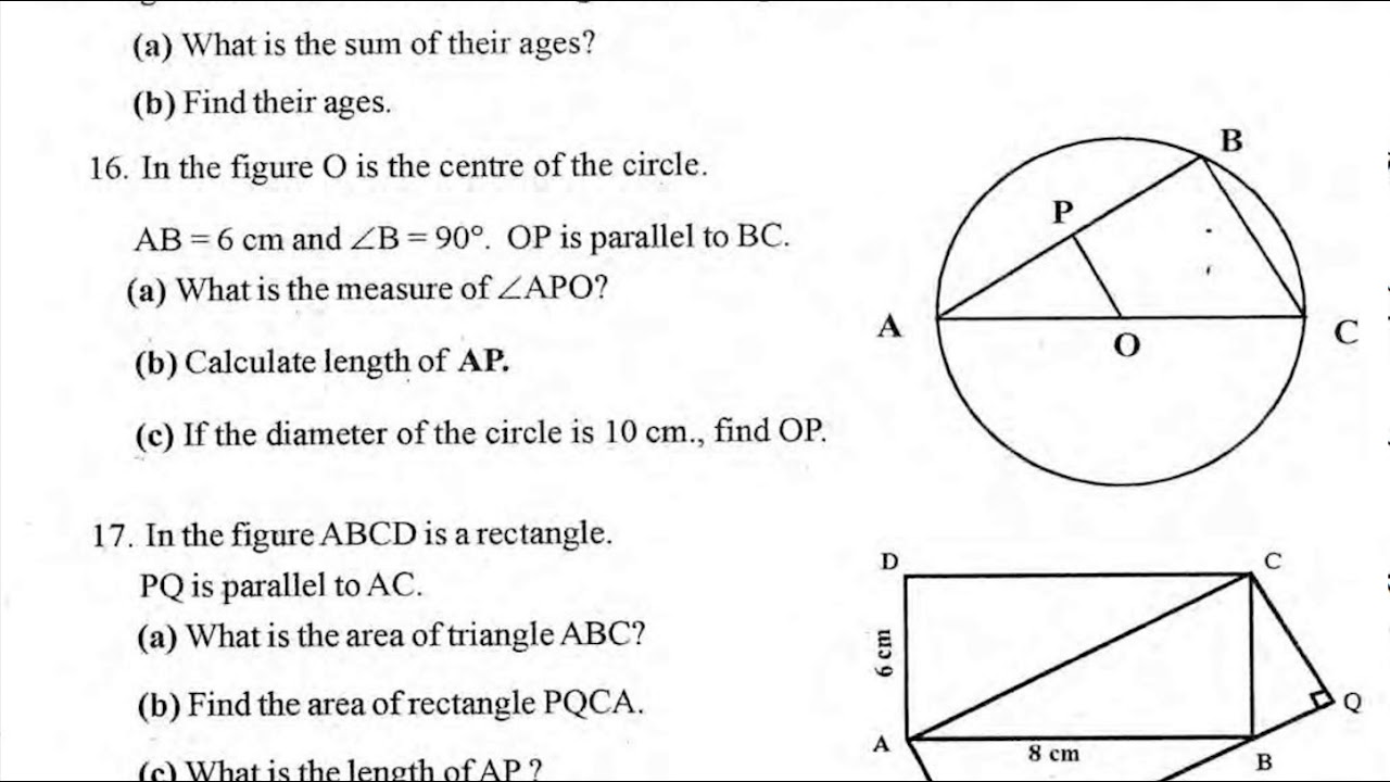 CLASS 9 MATHS ENG FIRST TERM ONAM 2018 19 KERALA QUESTION CLASS 9 MATHS ENG FIRST TERM ONAM 2018 19 KERALA QUESTION