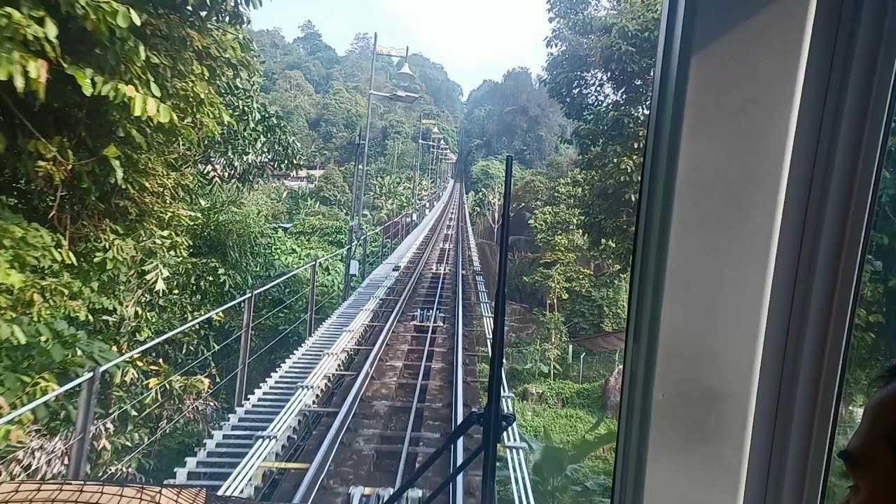 Penang Hill Funicular/Peak Tram full journey up (front view) - YouTube