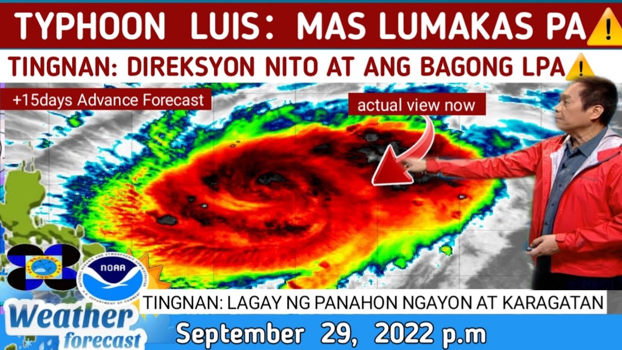 TYPHOON LUIS: MAS LUMAKAS PA⚠️ |WEATHER UPDATE TODAY SEPTEMBER 29 ...