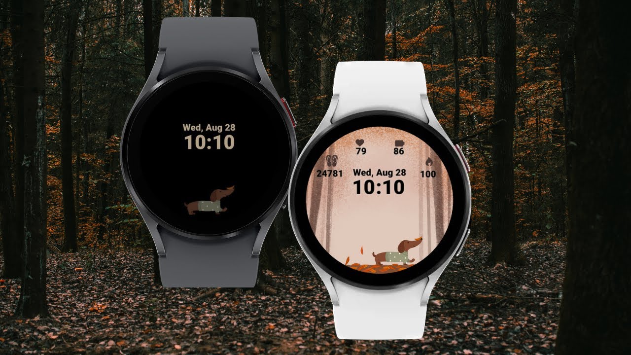 Autumn Dog Animated Watch Face for Wear OS - YouTube