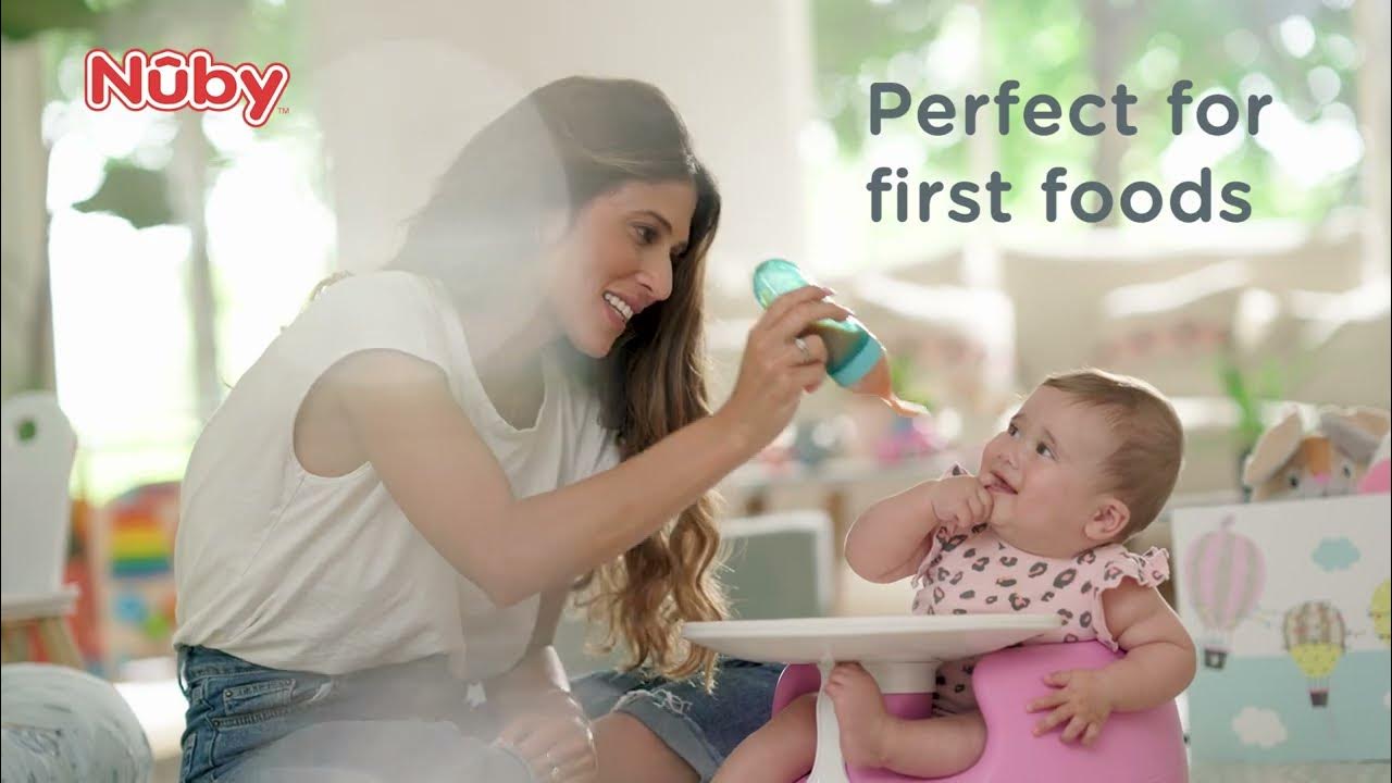 Nuby Squeeze Feeder - YouTube