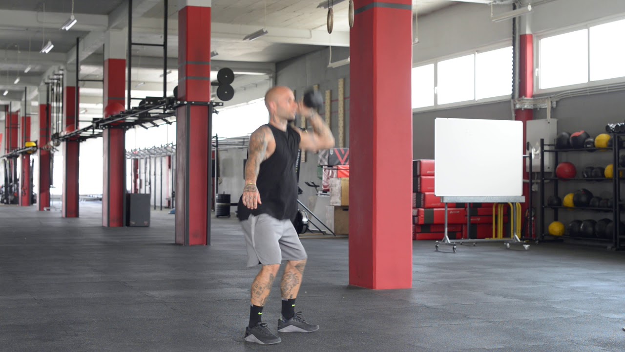 Single arm Dumbbell Thruster - YouTube