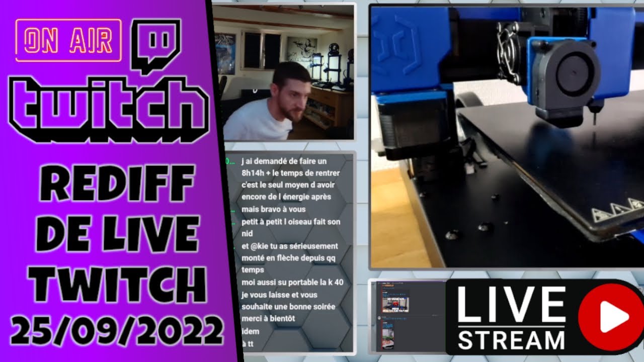 Rediffusion de live Twitch du 25/09/2022 - 3DK Maker - Impression 3D - YouTube