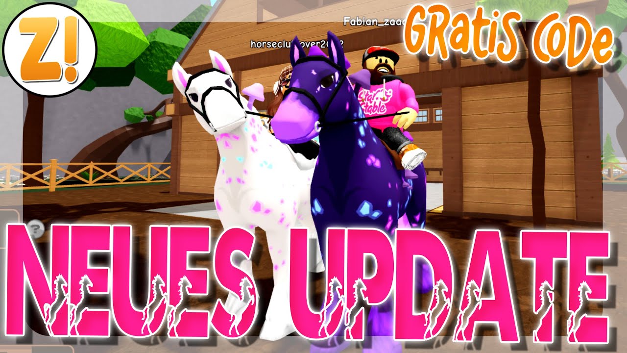 GRATIS CODE! - DAS NEUE UPDATE IST DA - KOSTENLOSES ROBLOX PFERDESPIEL ...