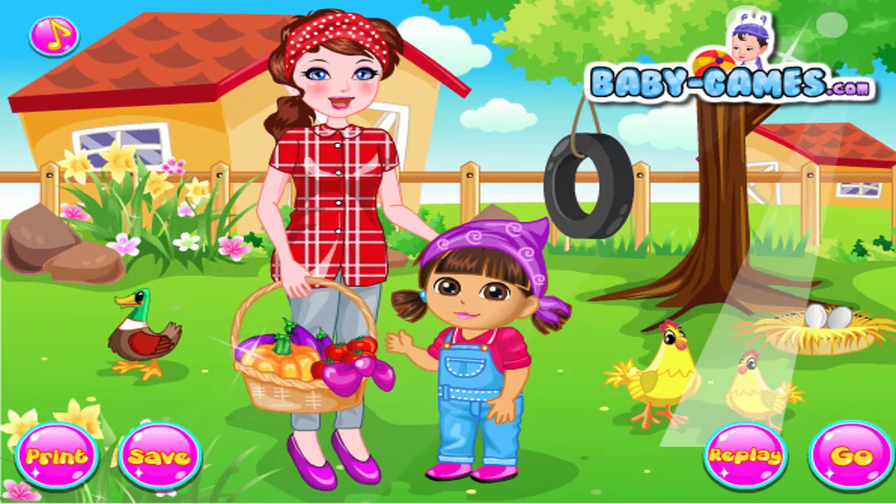 Dora the Explorer - Dora Vegetable planting games - Dora Make Cake Love ...