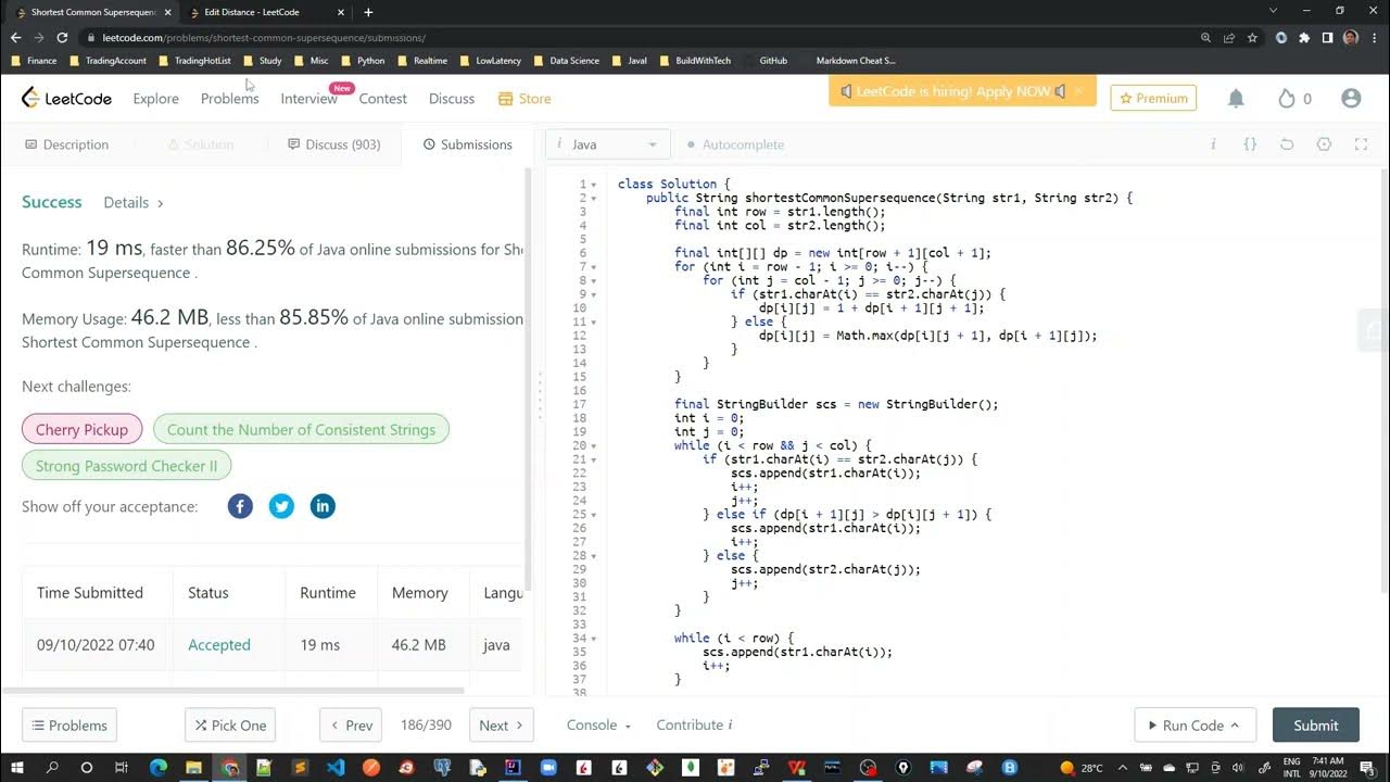 18 Shortest Common Supersequence Submit Solution In Leetcode Youtube