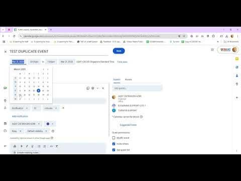 Duplicate a Calendar Event (Google Calendar) - YouTube