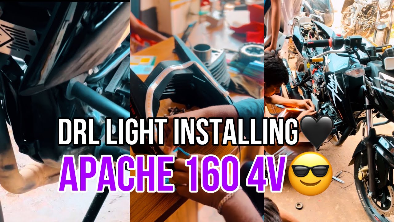 DRL Light 💡 installing /Apache 160 4v 🖤 - YouTube