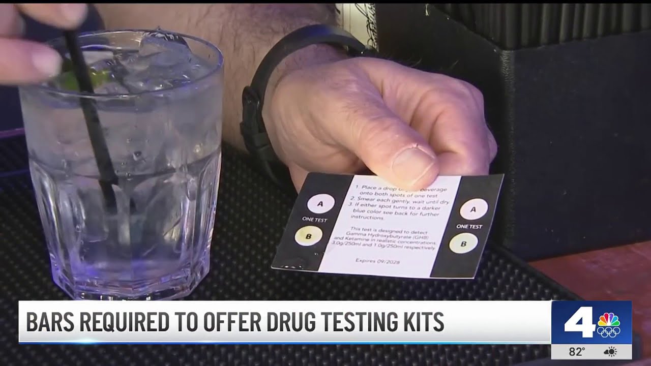 California bars required to offer drug testing kits - YouTube