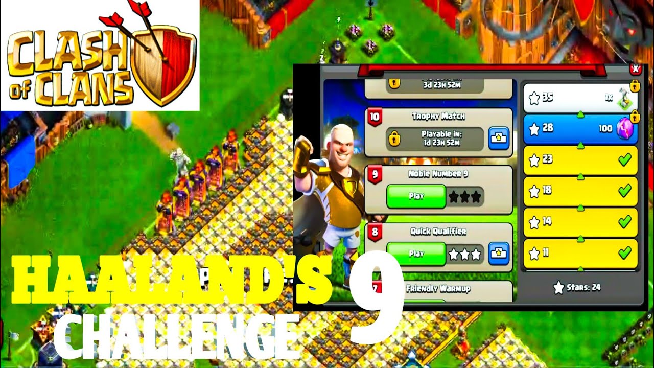 Easily 3 Star Noble Number 9 - Haaland Challenge #9 (Clash of Clans ...