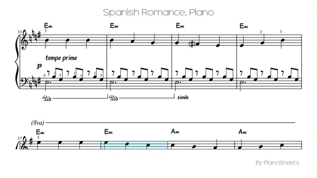 Spanish Romance [Piano Solo] - YouTube