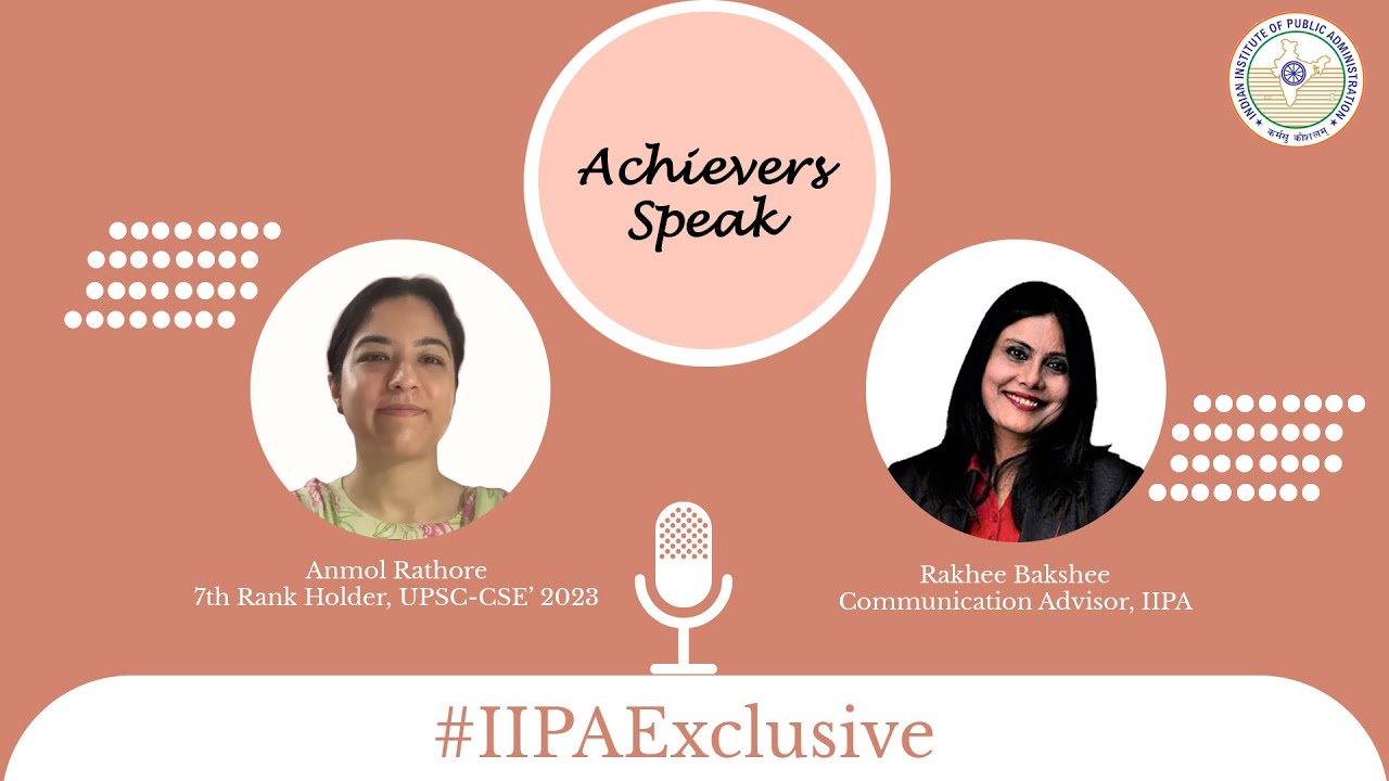 #Achieversspeak with UPSC CSE 7th Rank Holder (2023)l Anmol Rathore l # ...