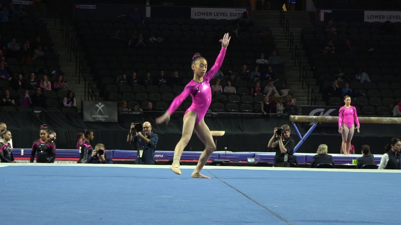 Kailin Chio - Floor Exercise - 2018 Nastia Liukin Cup - YouTube
