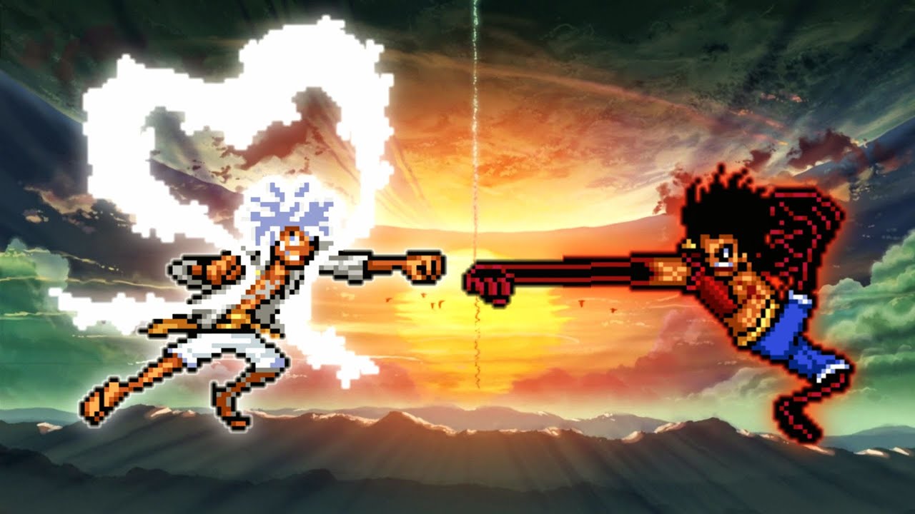 Luffy Gear 5 V3 OP(New) VS Luffy Gear 4 Snakeman V4 in Jump Force Mugen ...