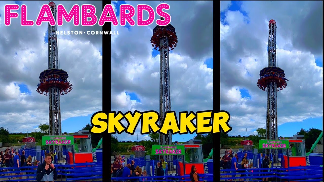 THEME PARKS - SKYRAKER RIDE FLAMBARDS THEME PARK HELSTON CORNWALL UK ...