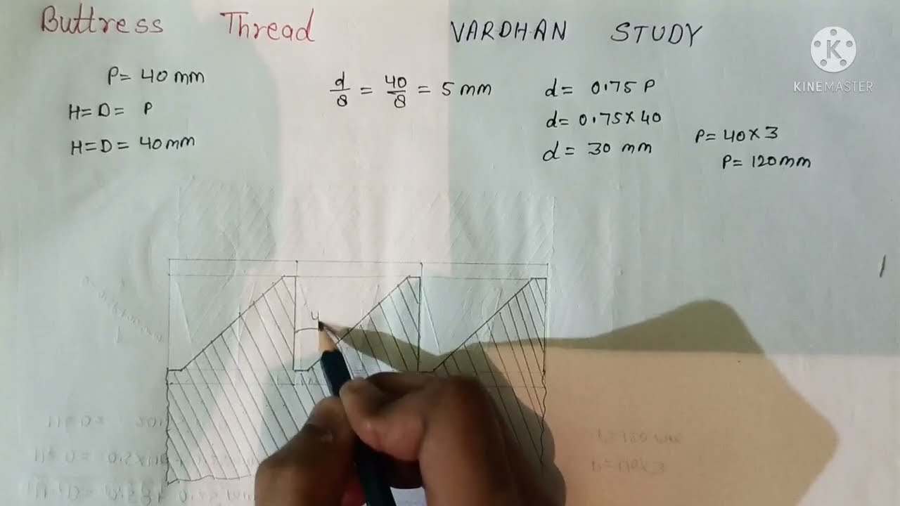 buttress thread || engineering drawing 2nd semester - YouTube