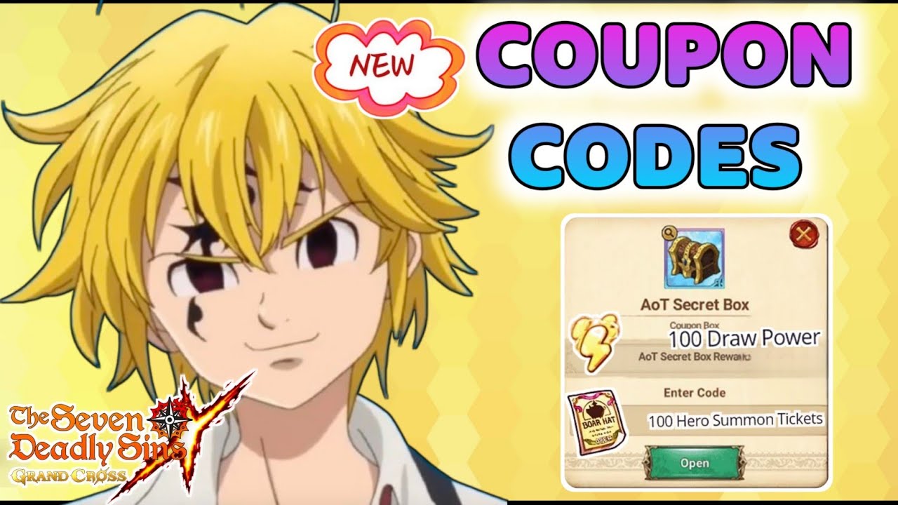 New🔥7DS Coupon Codes: Diamonds, Tickets | Seven Deadly Sins Grand Cross ...