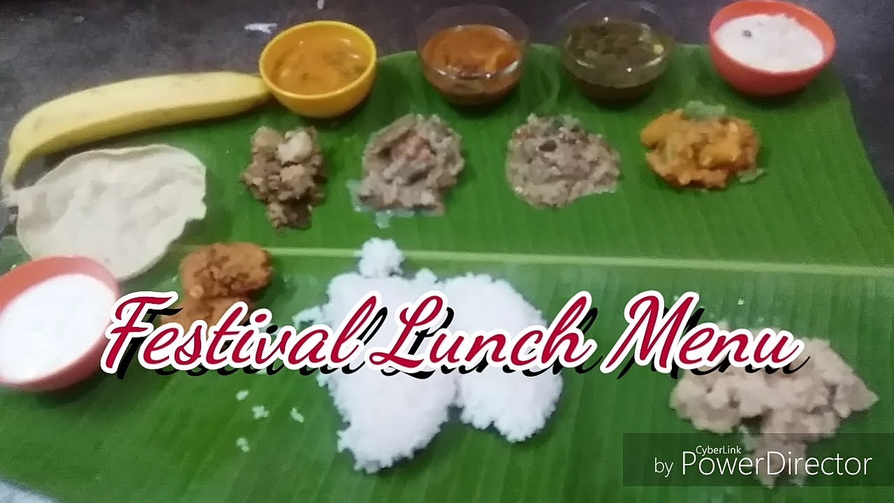 Festival lunch menu in tamil / lunch menu in tamil / veg lunch menu in ...