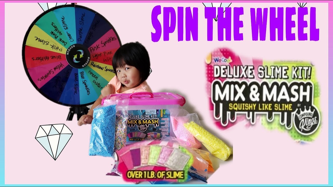 SPIN THE WHEEL to MAKE SLIME!!! | Unboxing Mix & Mash Slime Kit ...