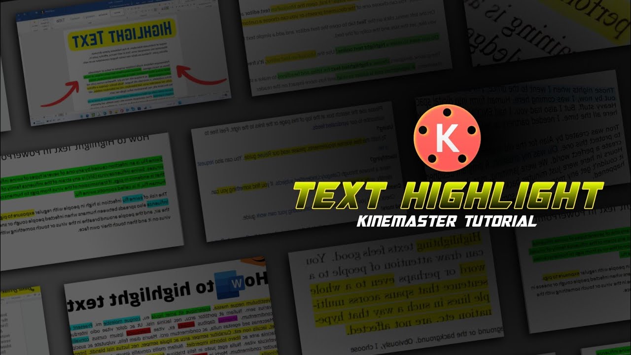 Text Highlight Effect in kinemaster || Creative Ajit - YouTube