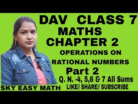 DAV Class 7 Maths Chapter 2 worksheet 1 Part 2 Q N.4,5 ,6,& 7 Sums ...