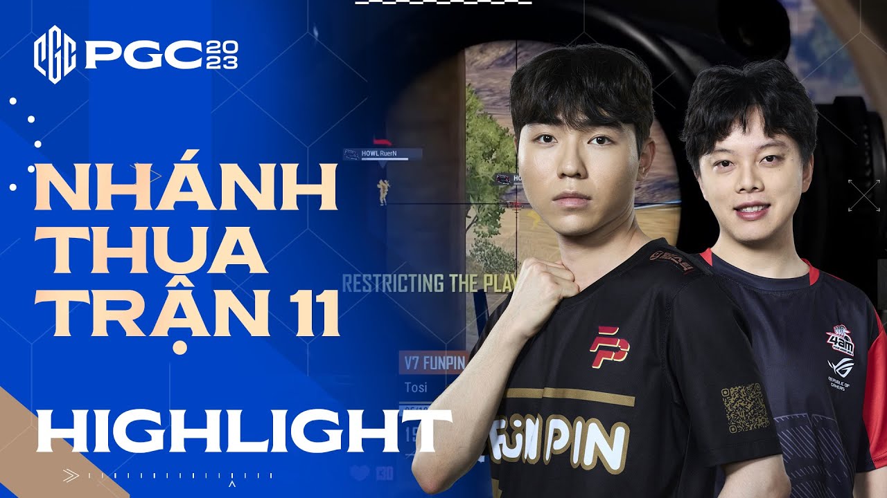 🏆 [Highlight PGC 2023] Nhánh Thua Trận 11: V7 từng bước áp sát Top 8 - 4AM có nguy cơ phải về ...